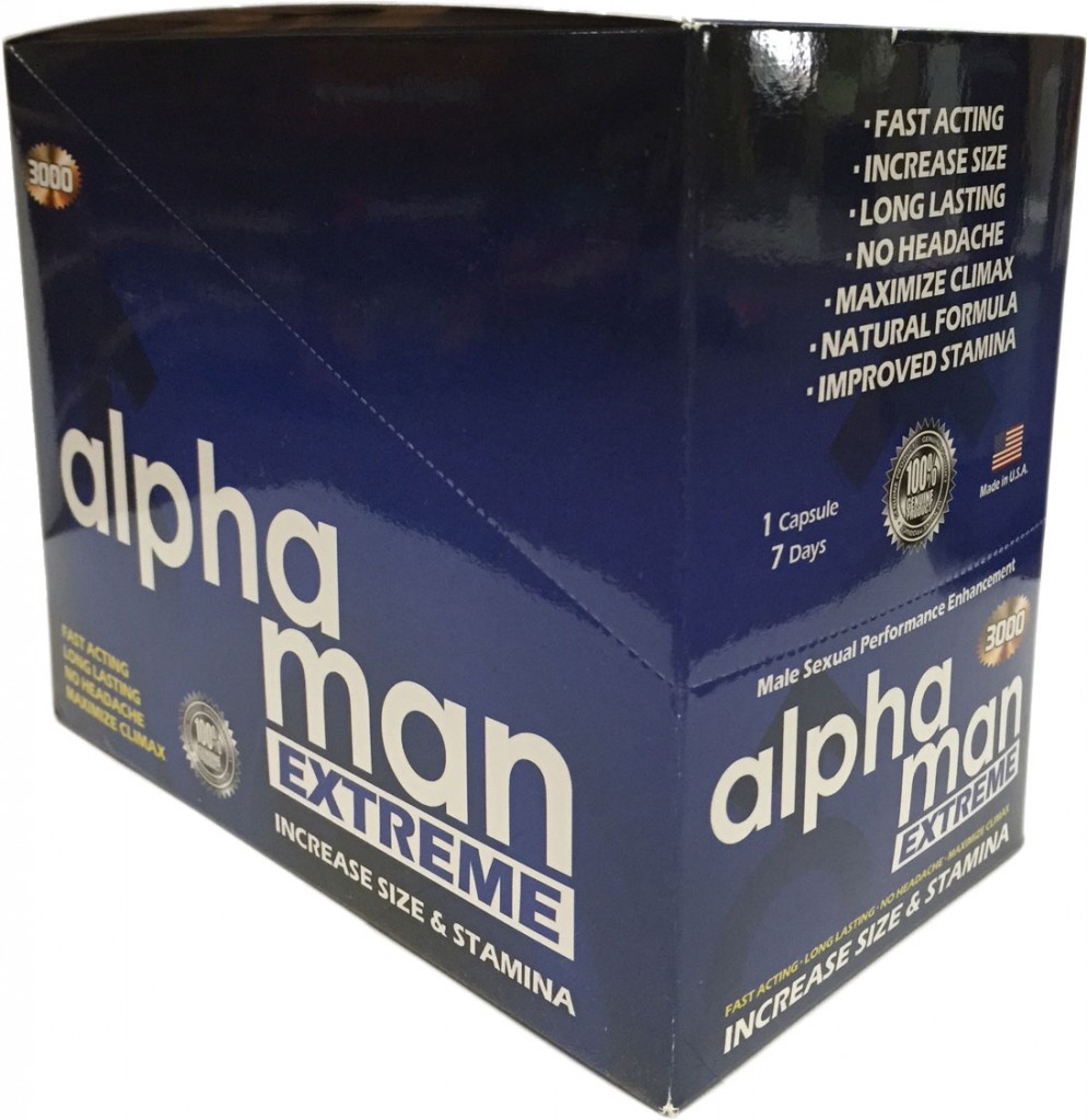 Alpha Man Extreme Male Sexual Performance Enhancement (Box of 30 Pills ...