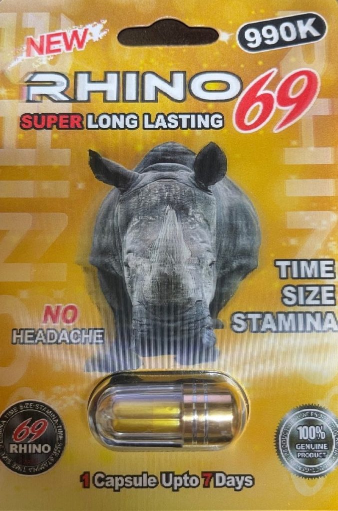 Rhino 69 990K Men Sexual Supplement Enhancement Pill - Rhino Platinum 7