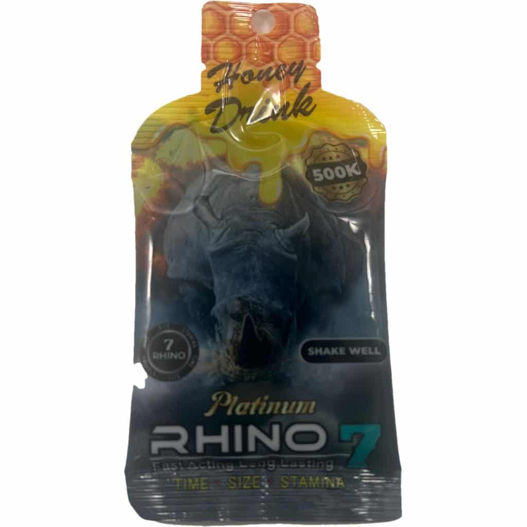 Rhino 7 Premium 500K Sexual Enhancement Honey Drink - Rhino Platinum 7